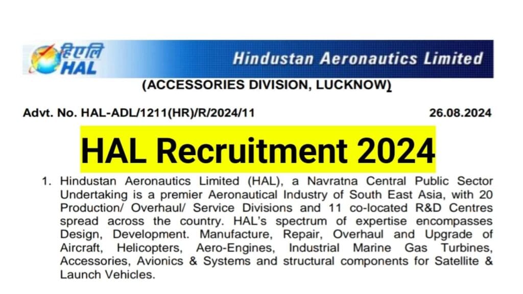 HAL Recruitment 2024: Check Salary, Last Date & Other Details – ITI Job ...